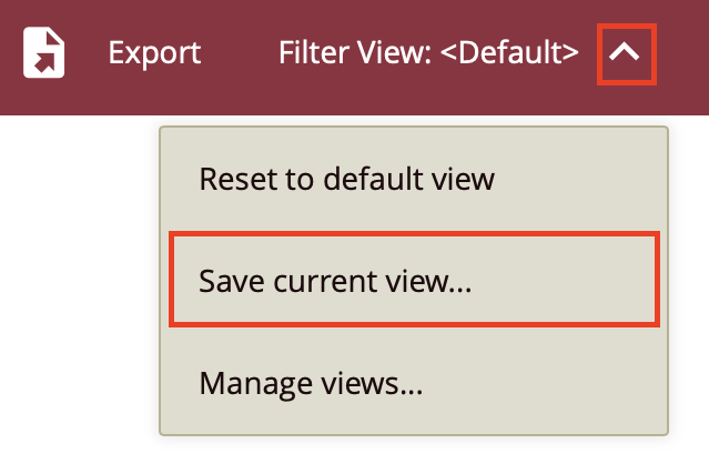 Filter View | Wyn Documentation